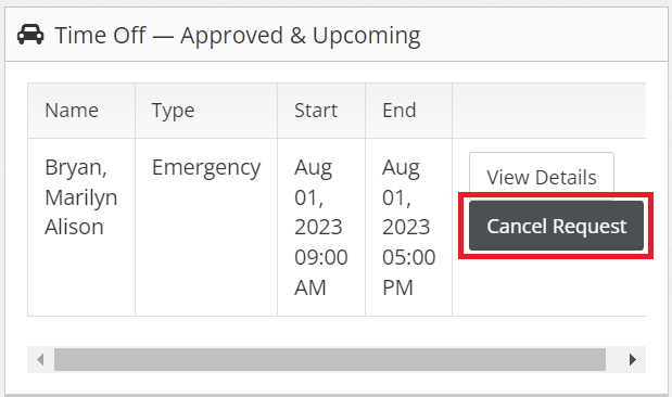 Cancel an Employee Time Off Request – InStaff Knowledgebase