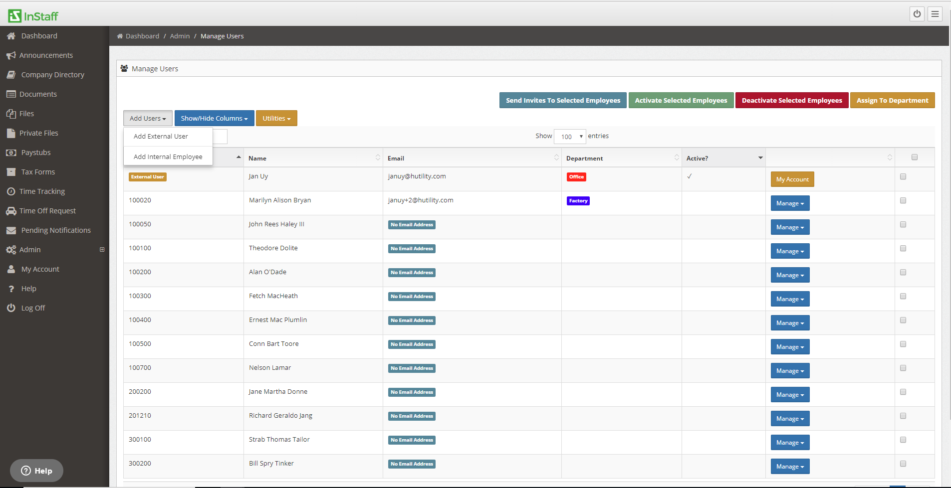 Adding Employees Manually – InStaff Knowledgebase