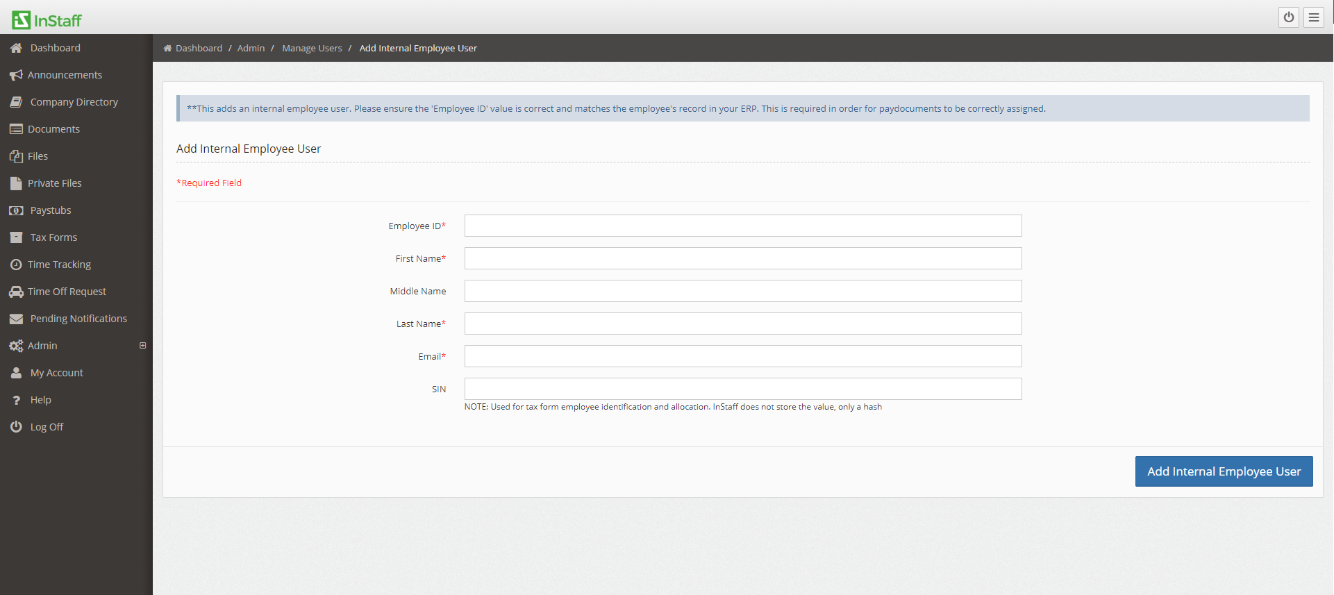 Adding Employees Manually – InStaff Knowledgebase