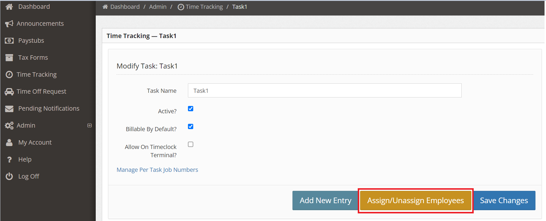 Assign or Unassign Employees to a Task – InStaff Knowledgebase